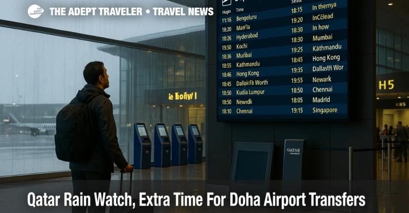 Qatar Rain Watch, Extra Time For Doha Airport Transfers