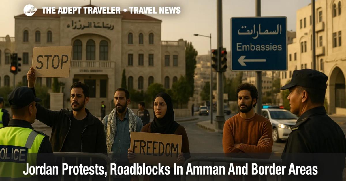 Jordan Protests, Roadblocks In Amman And Border Areas