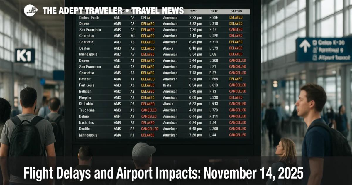 Flight Delays and Airport Impacts: November 14, 2025