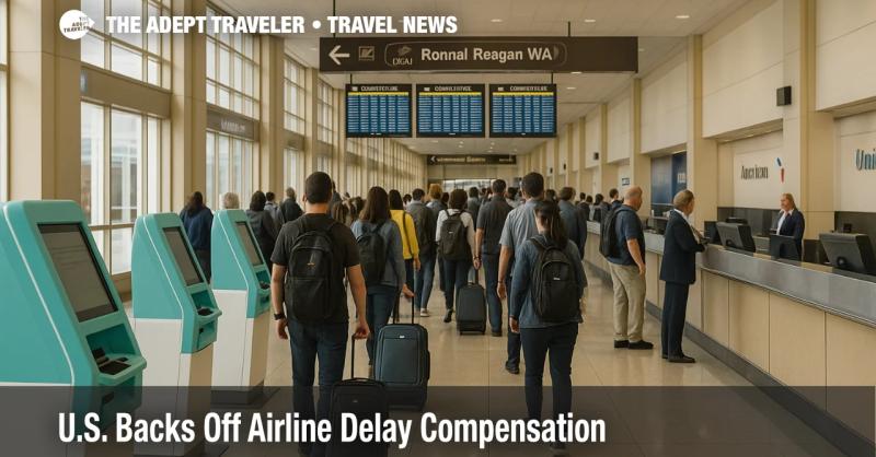 U.S. Backs Off Airline Delay Compensation