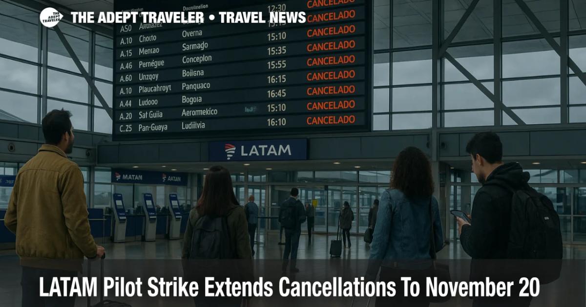 LATAM Pilot Strike Extends Cancellations To November 20