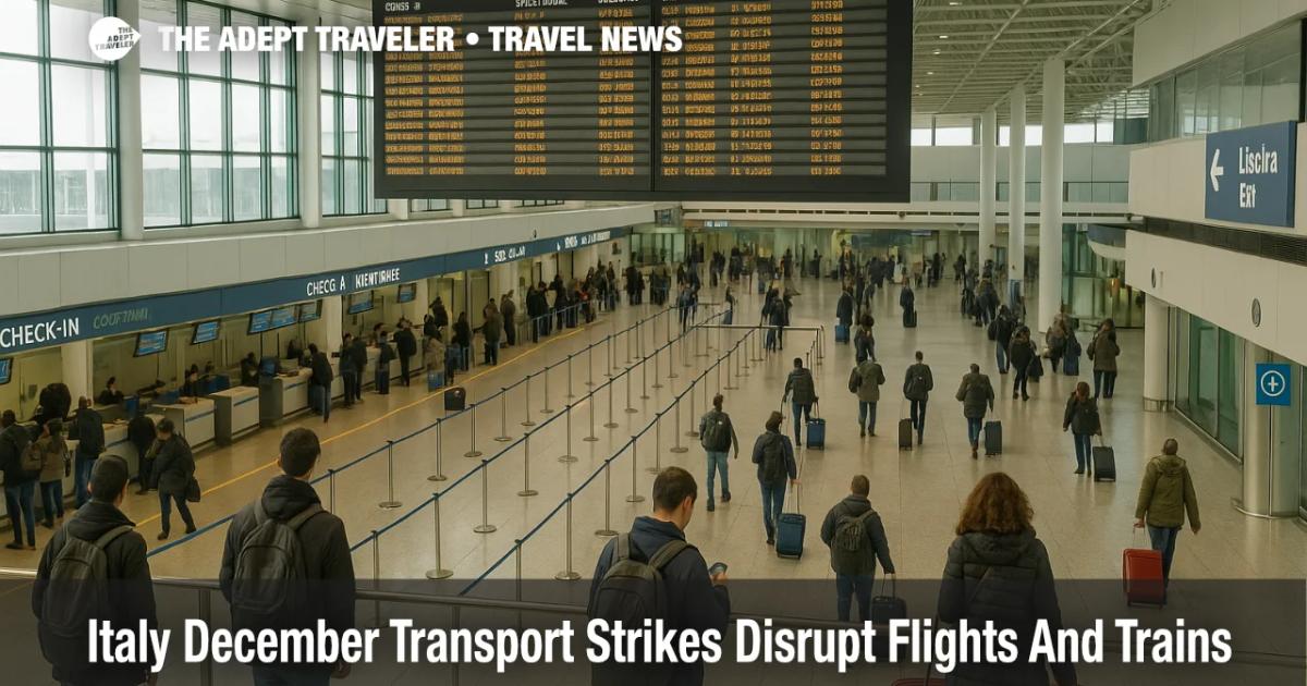 Italy December Transport Strikes Disrupt Flights And Trains