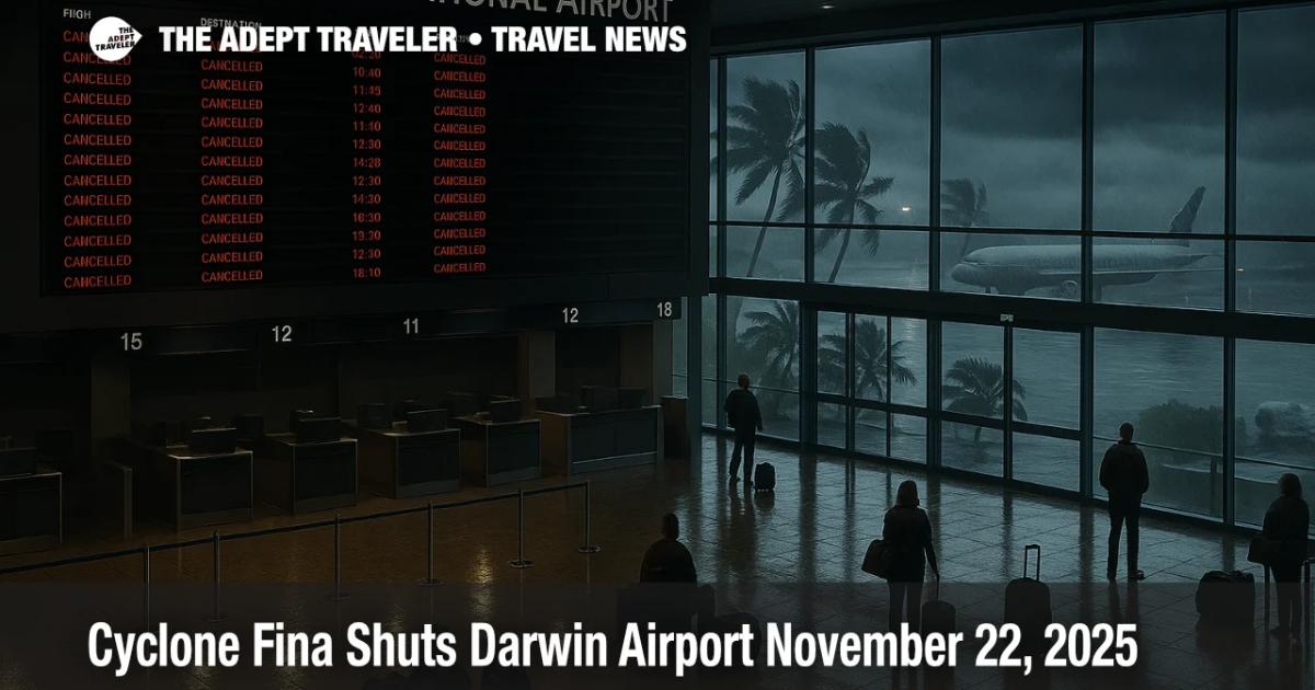 Cyclone Fina Shuts Darwin Airport November 22, 2025
