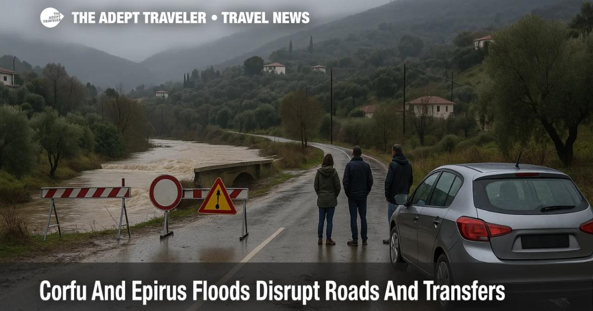 Corfu And Epirus Floods Disrupt Roads And Transfers
