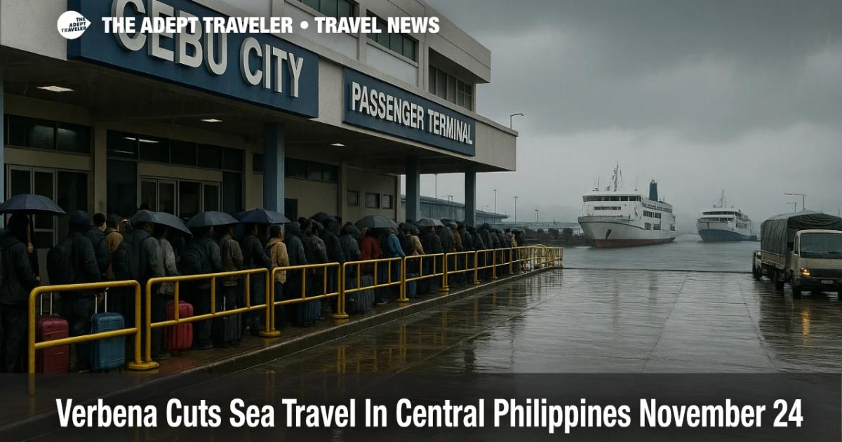 Verbena Cuts Sea Travel In Central Philippines November 24