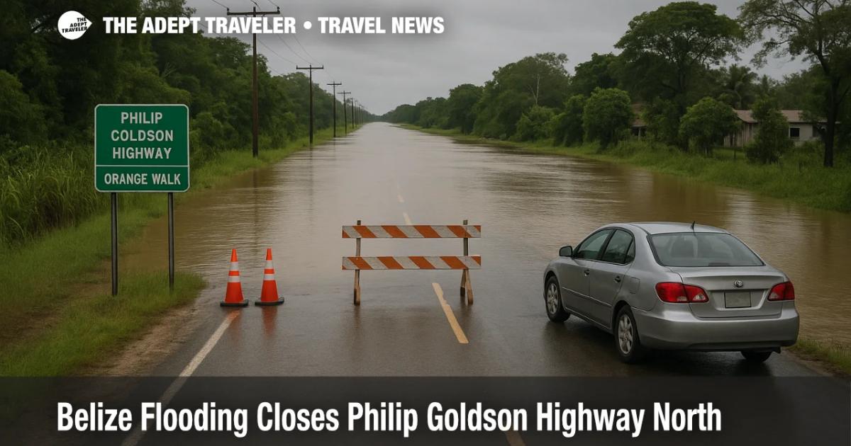 Belize Flooding Closes Philip Goldson Highway North