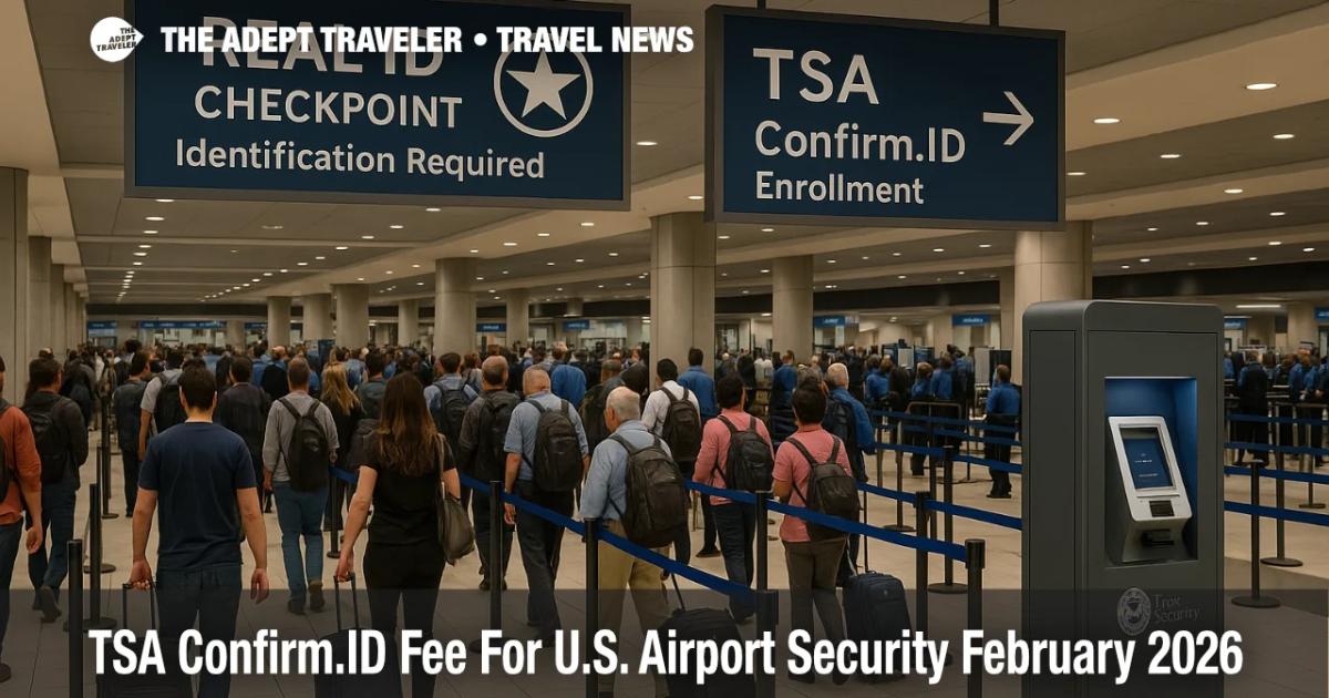 TSA Confirm.ID Fee For U.S. Airport Security February 2026