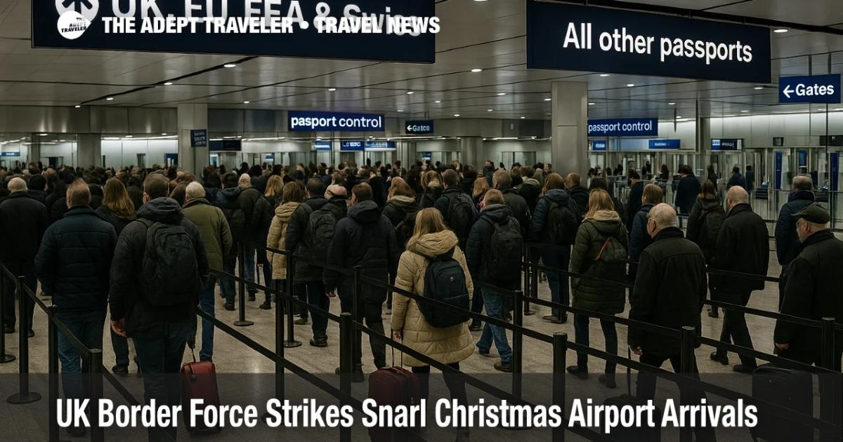 UK Border Force Strikes Snarl Christmas Airport Arrivals