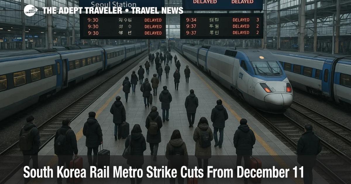 South Korea Rail Metro Strike Cuts From December 11