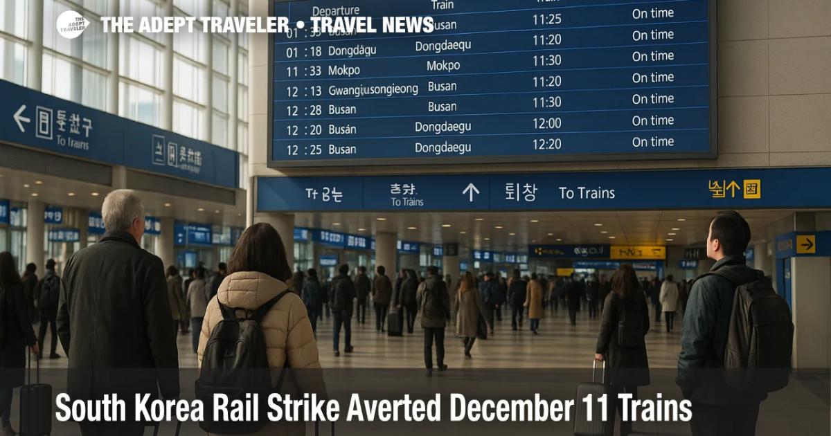 South Korea Rail Strike Averted December 11 Trains