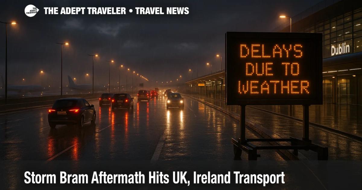 Storm Bram Aftermath Hits UK, Ireland Transport