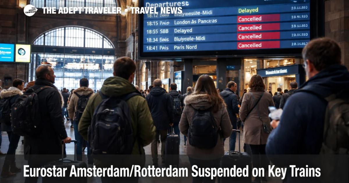Eurostar Amsterdam Rotterdam Stops Suspended on Key Trains