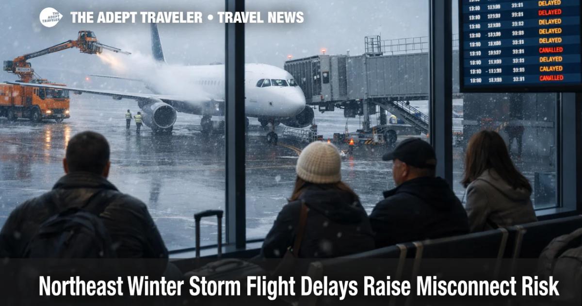 Northeast Winter Storm Flight Delays Raise Misconnect Risk