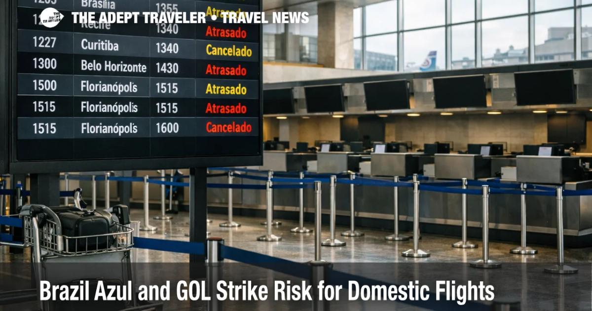 Brazil Azul and GOL Strike Risk for Domestic Flights