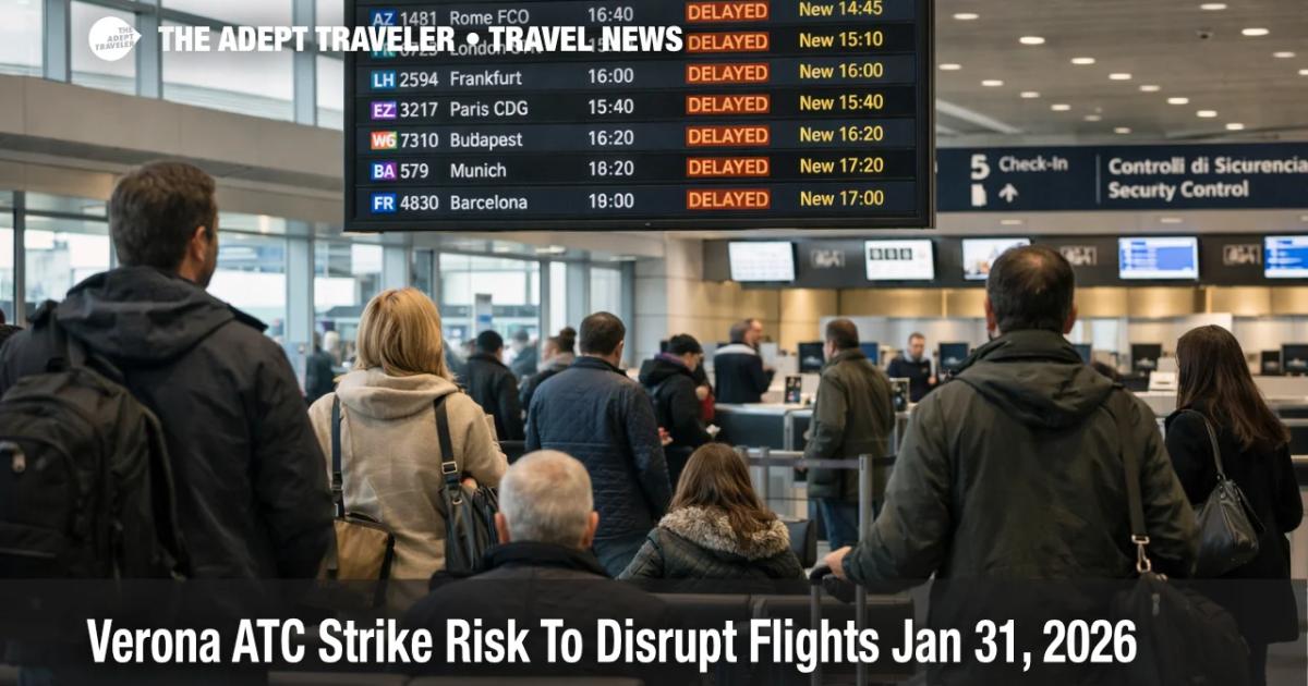 Verona ATC Strike Risk To Disrupt Flights Jan 31, 2026