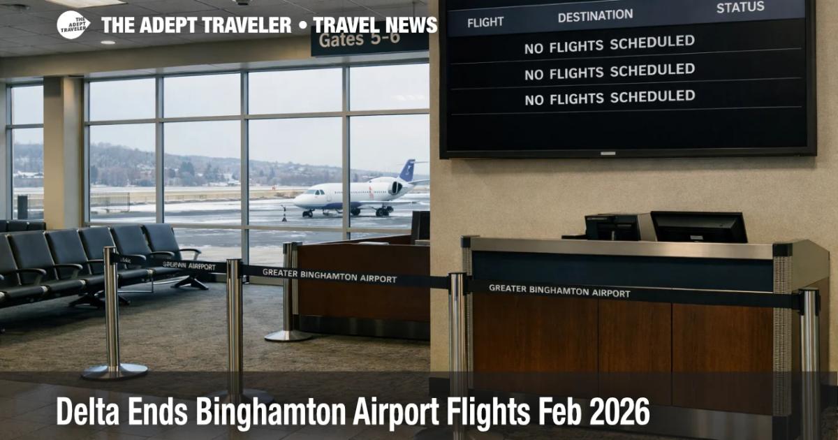Delta Ends Binghamton Airport Flights Feb 2026