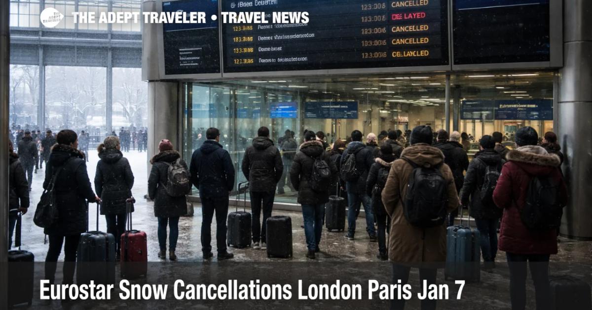 Eurostar Snow Cancellations London Paris Jan 7