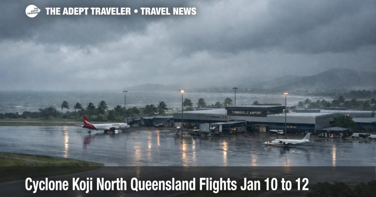 Cyclone Koji North Queensland Flights Jan 10 to 12