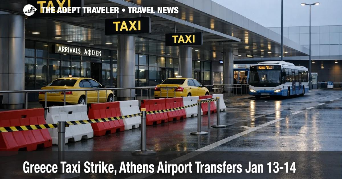 Greece Taxi Strike, Athens Airport Transfers Jan 13-14