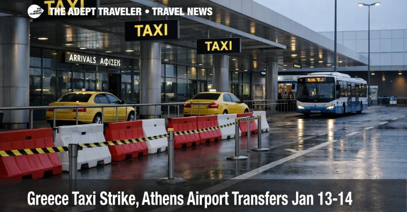 Greece Taxi Strike, Athens Airport Transfers Jan 13-14