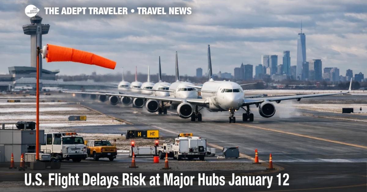 U.S. Flight Delays Risk at Major Hubs January 12