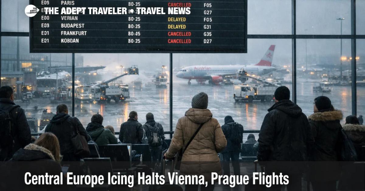 Central Europe Icing Halts Vienna, Prague Flights