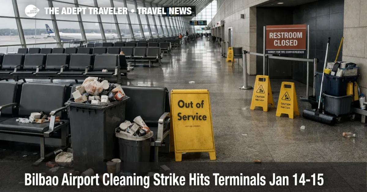 Bilbao Airport Cleaning Strike Hits Terminals Jan 14-15
