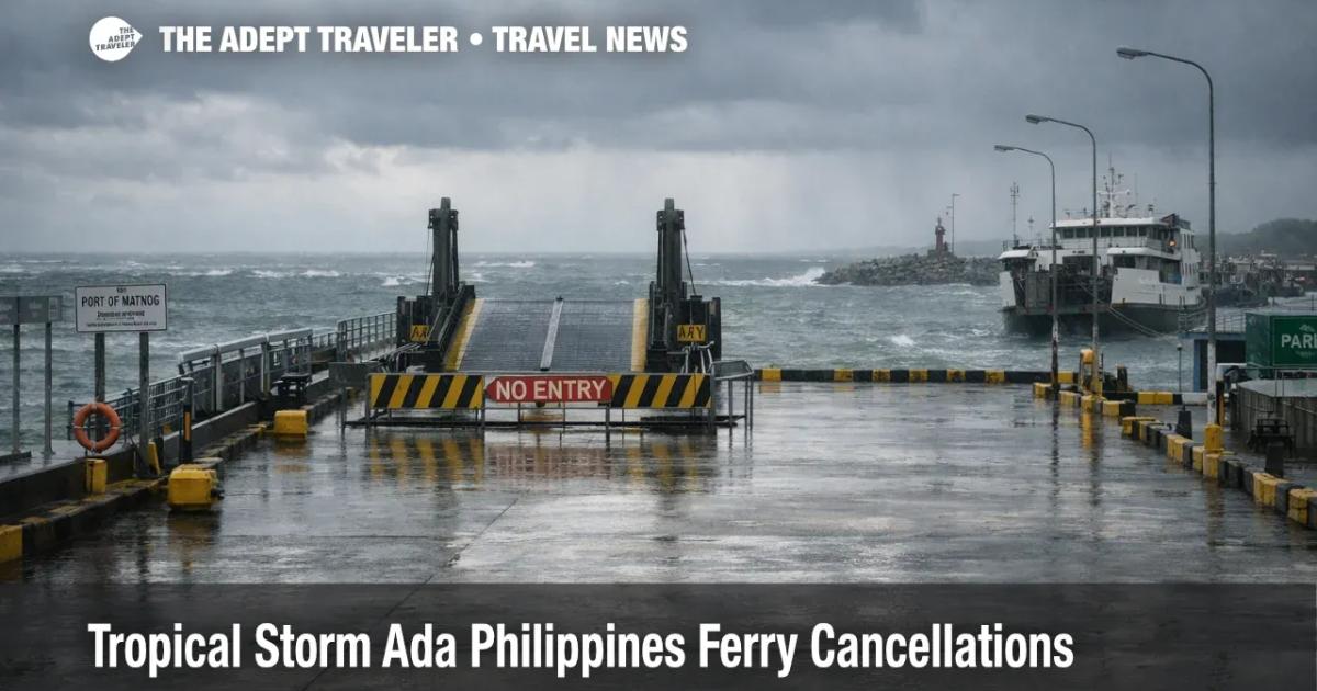 Tropical Storm Ada Philippines Ferry Cancellations