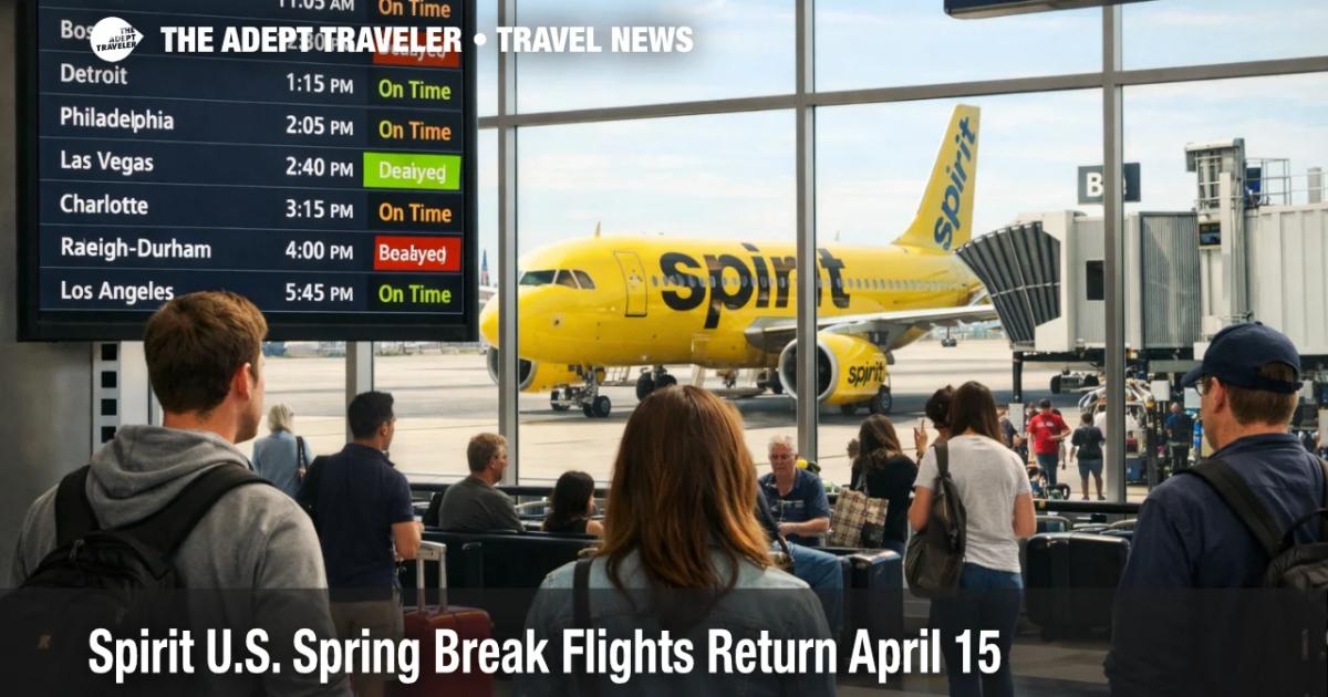 Spirit U.S. Spring Break Flights Return April 15