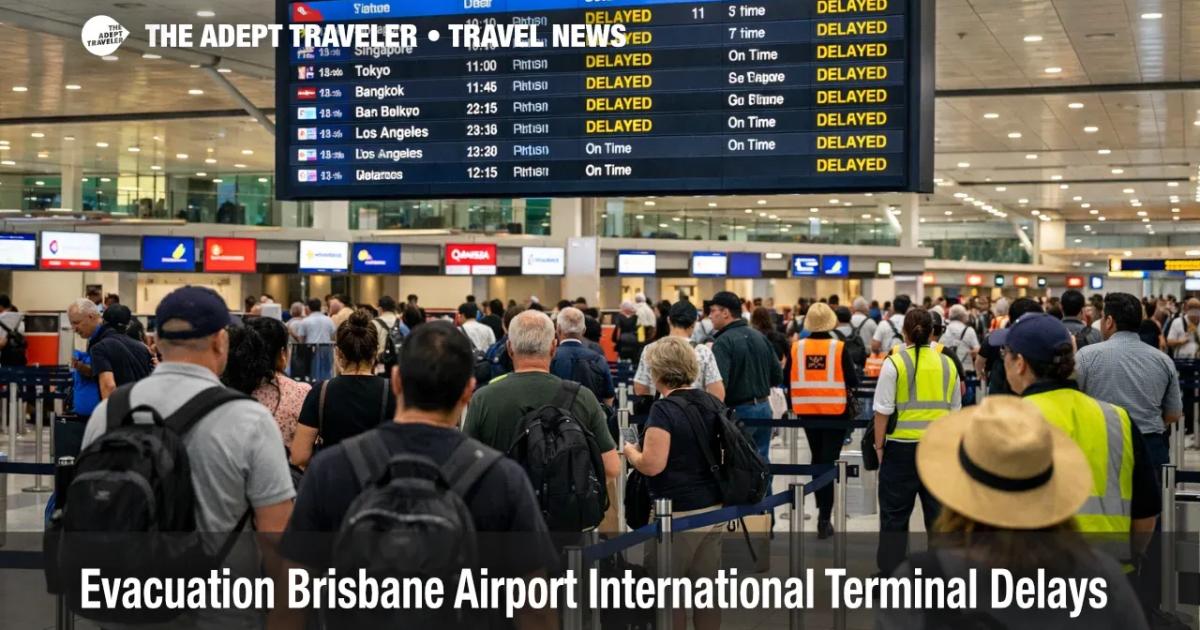 Evacuation Brisbane Airport International Terminal Delays