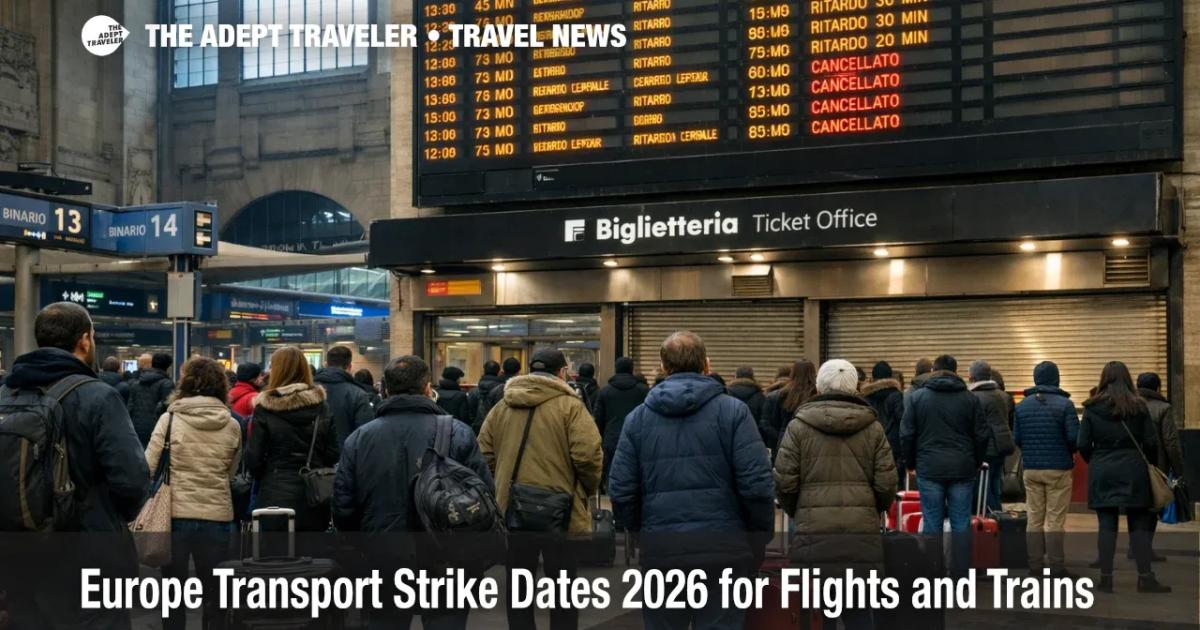 Europe Transport Strike Dates 2026 for Flights and Trains