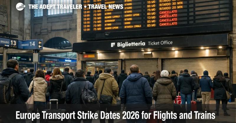 Europe Transport Strike Dates 2026 for Flights and Trains