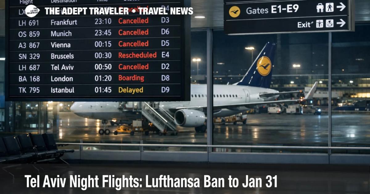 Tel Aviv Night Flights: Lufthansa Ban to Jan 31