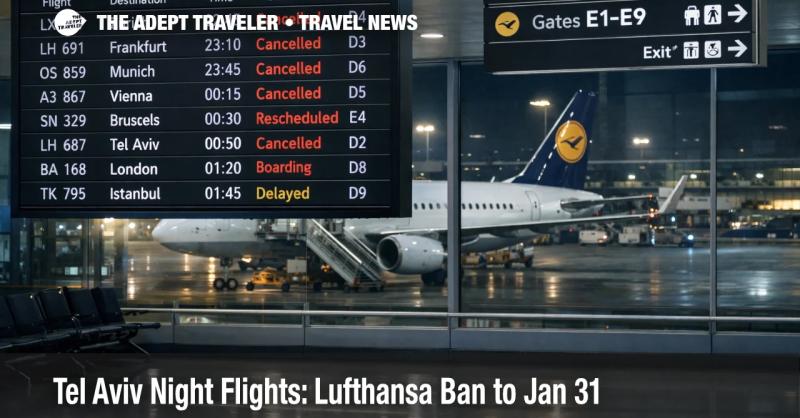 Tel Aviv Night Flights: Lufthansa Ban to Jan 31