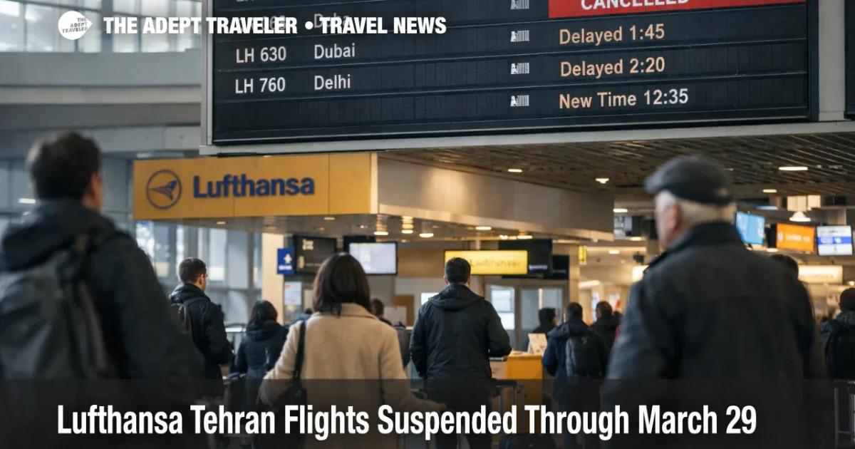 Lufthansa Tehran Flights Suspended Through March 29